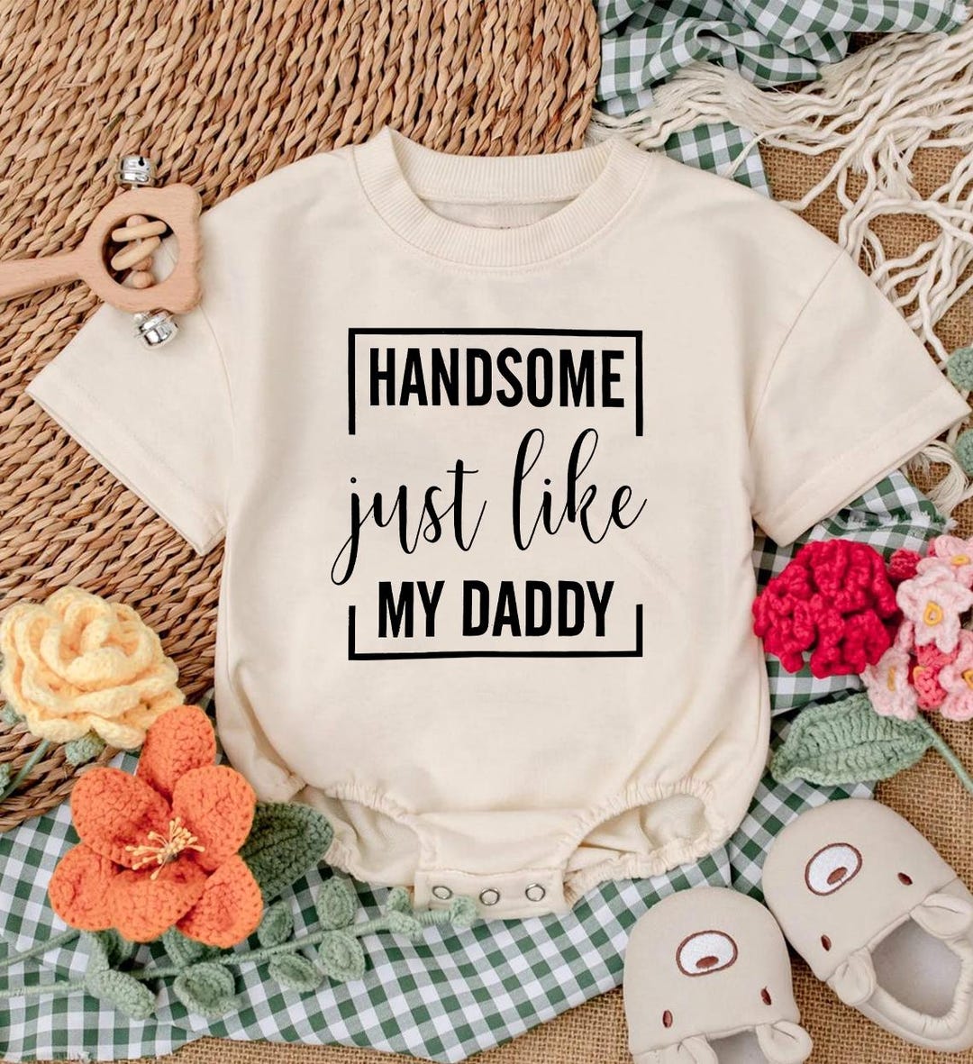 Handsome Like Daddy Baby Romper - Father's Day Outfit - Etsy