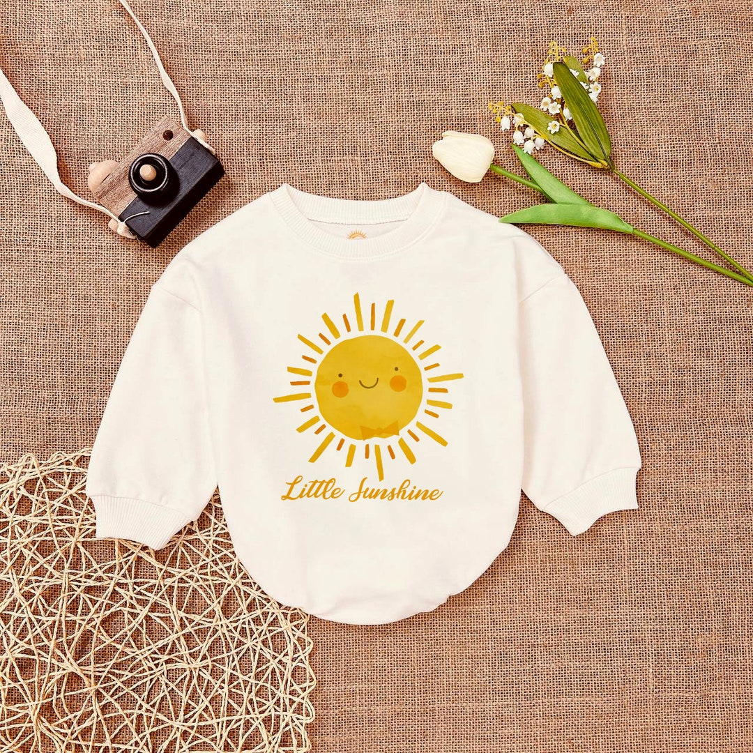 Little Sunshine Baby Romper: Gender Neutral Boho Sweatshirt - Etsy