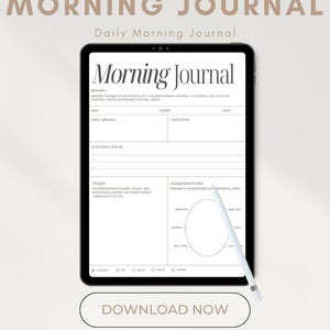 Morning Journal Printable | Goodnotes Template | Journal | Mental ...
