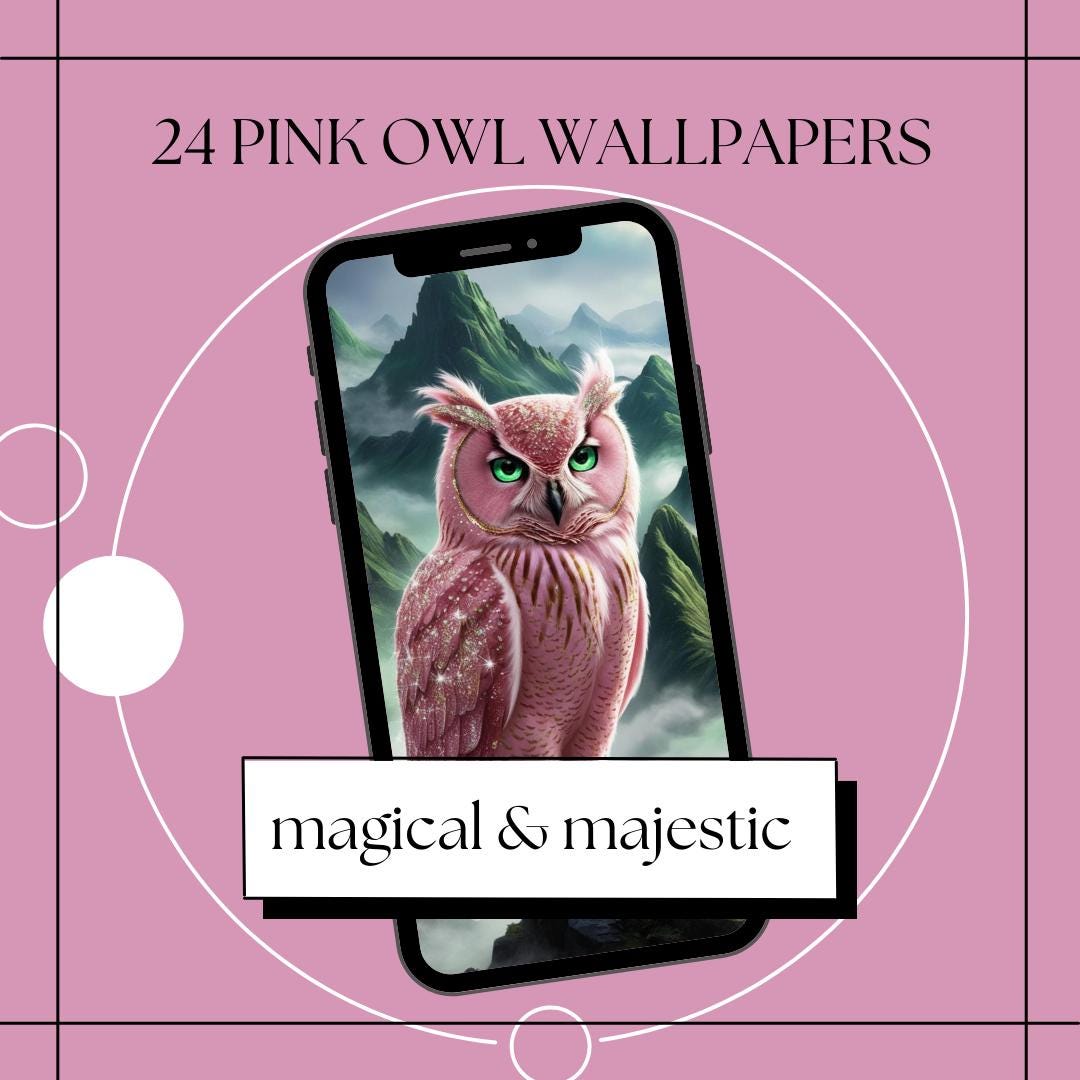 Enchanted Pink Owl Wallpaper Collection: 24 Magical iPhone Backgrounds ...