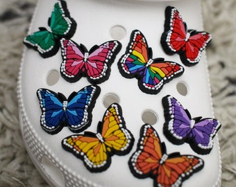 Gold Butterfly Croc Charms Set for Girls Boys Croc Pin Shoe Charm for ...