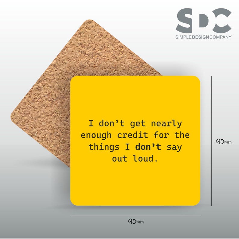Funny Adult Humour Coaster Set, Glossy Cork Backed, Friendship Gift ...