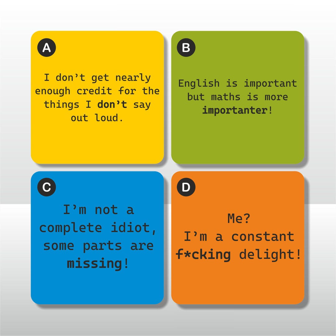 Funny Adult Humour Coaster Set, Glossy Cork Backed, Friendship Gift ...