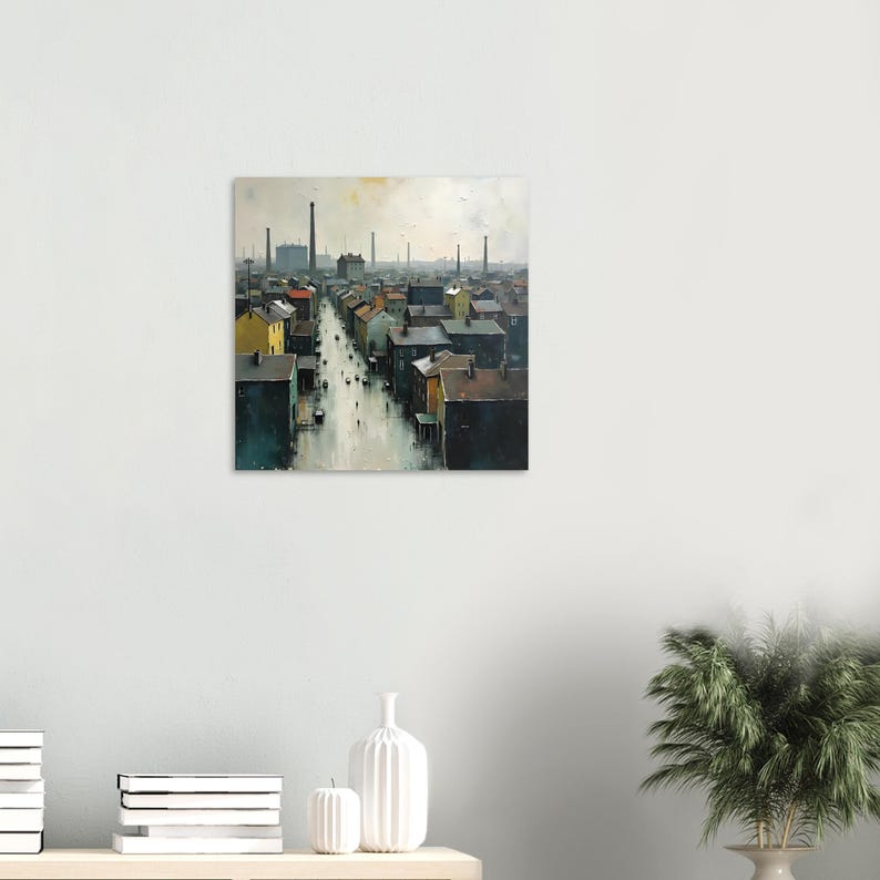 Industrial Northern Town Poster Print Original Design - Etsy