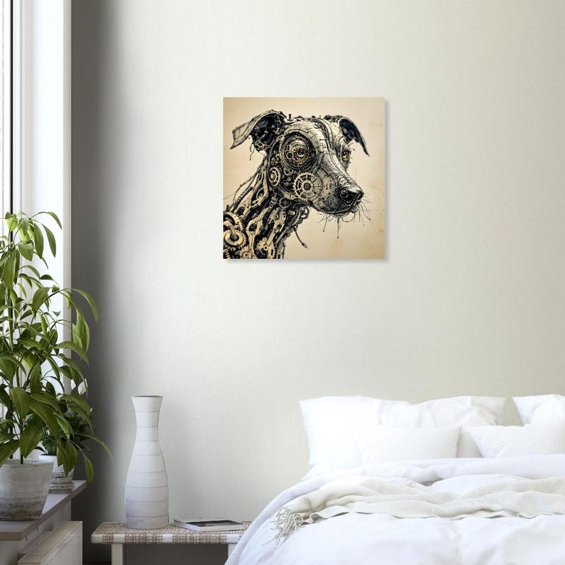 Clockwork Dog - Steampunk Blueprint Artwork - Premium Quality Print - Etsy