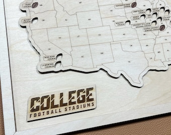 College Football Stadium Bucket List Poster - Etsy