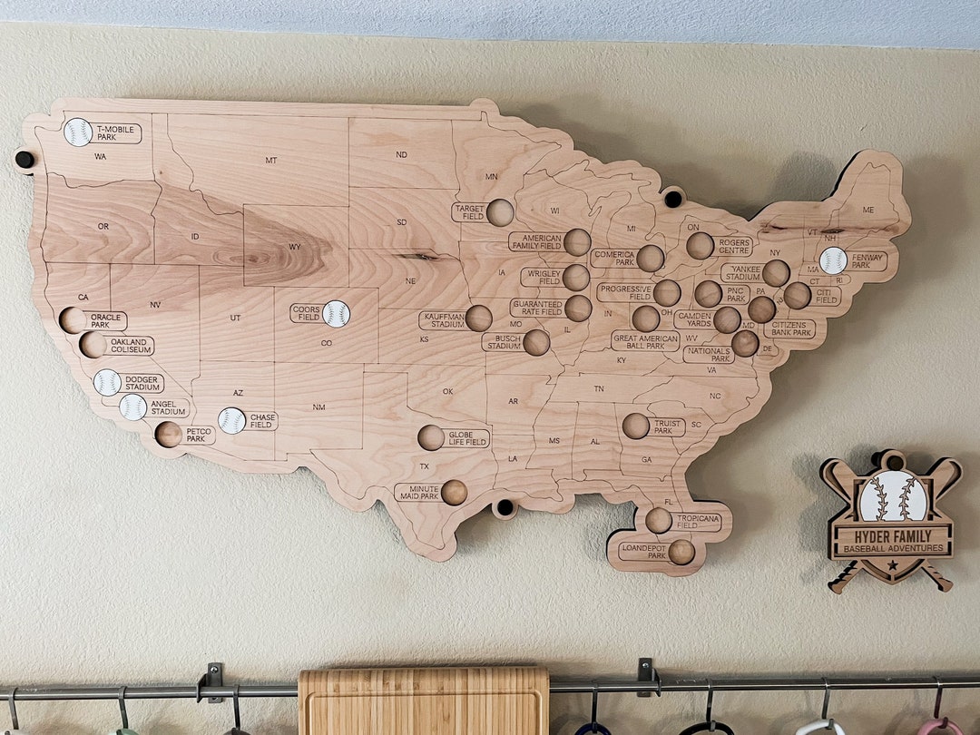 HUGE Choose Your Custom Stadium Tracker Bucket List Sign - Etsy