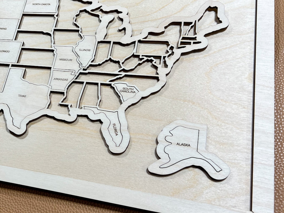 50 States Map Tracker QUICK SHIP the ORIGINAL Viral, Travel Map ...