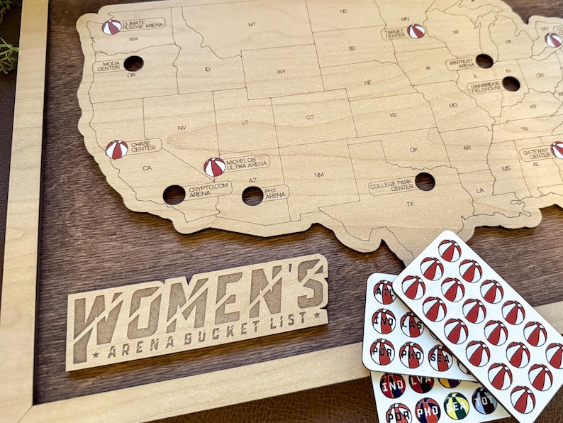 Women's Basketball Arena Map QUICK SHIP the ORIGINAL Viral, Travel Map ...