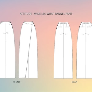 Sewing Pattern Wrap Panel Pants Wide Leg, Skants - Beginner Friendly - Etsy