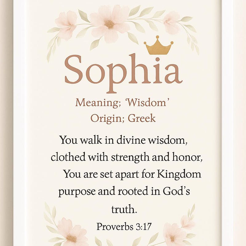 Sophia Christian Wall Art - Etsy