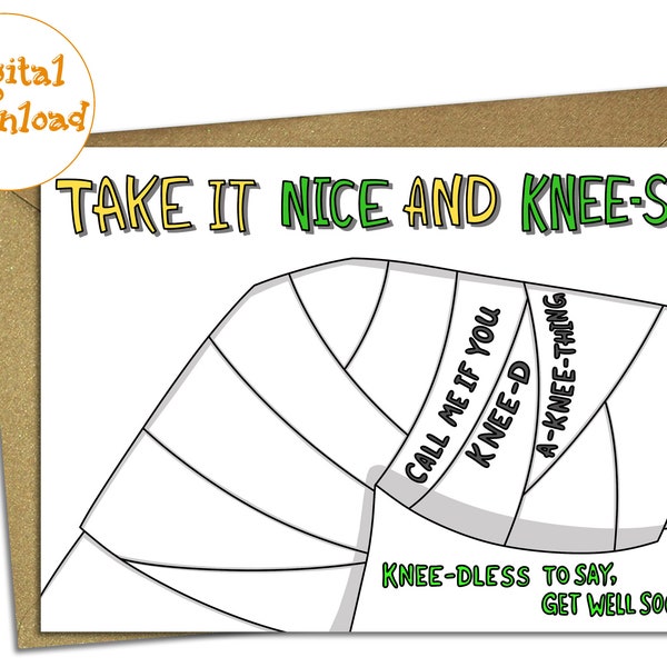 Knee Surgery Cards - Etsy UK