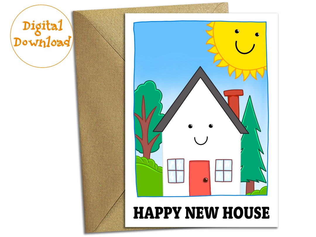 Happy New Home Card, PRINTABLE New House or Apartment Congrats, Digital ...