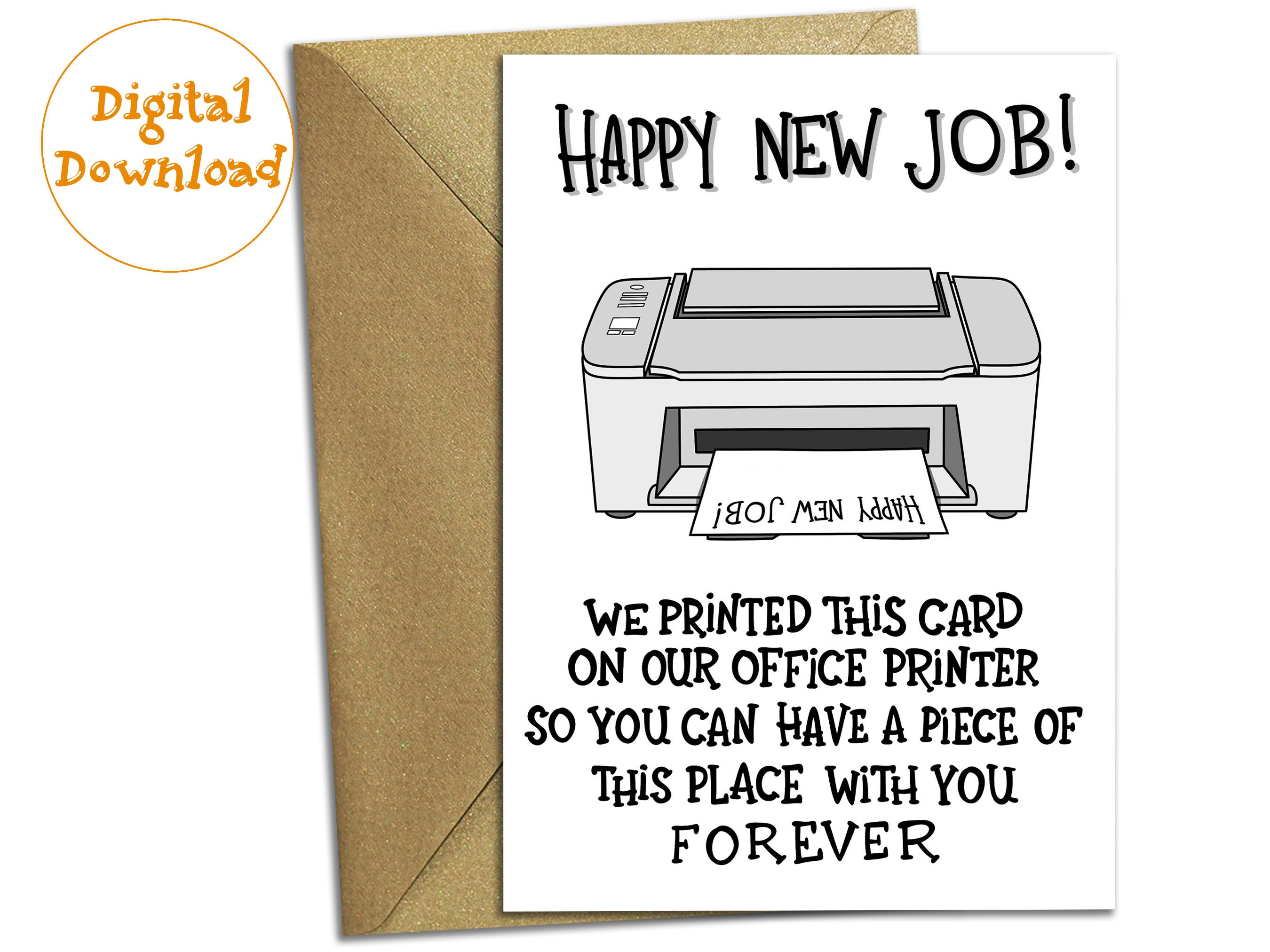 Happy New Job Card. Congrats on Your New Role. Funny New Job ...