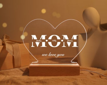 Personalized Night Light for Mom - Etsy
