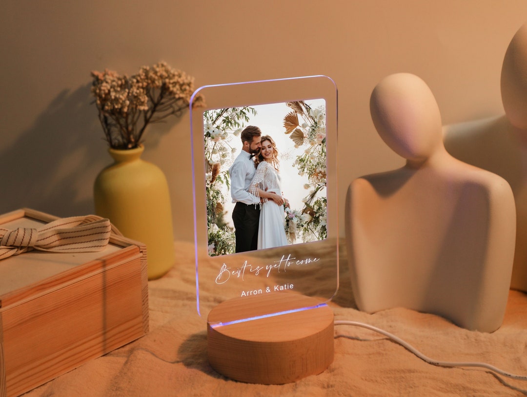 Custom Photo Light Anniversary Night Light Adjustable LED - Etsy