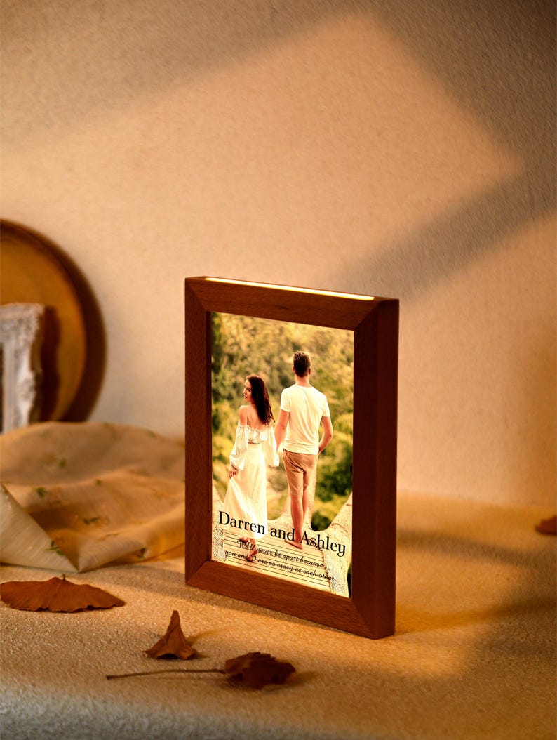Custom Photo Light, Anniversary Phoframe Night Light, Adjustable Light ...