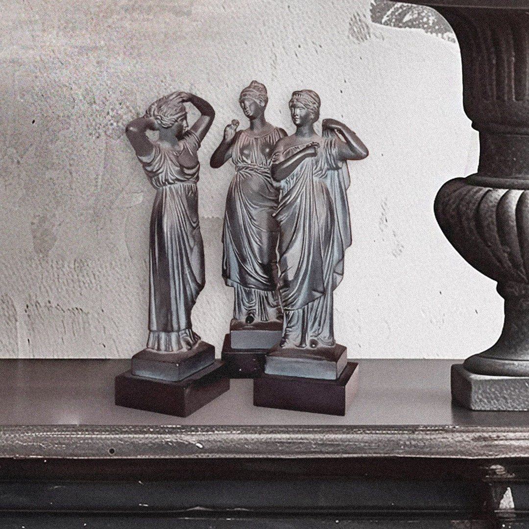 Set of 3 Ancient Greek Goddess Statuettes Tanagra in Terracotta Limited ...