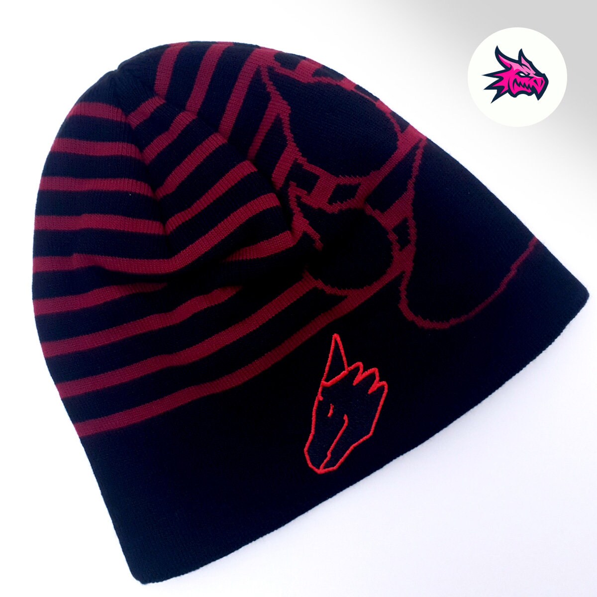 Bad Dragon Black and Red Claw Design Beanie One Size Warm Winter Hat - Etsy