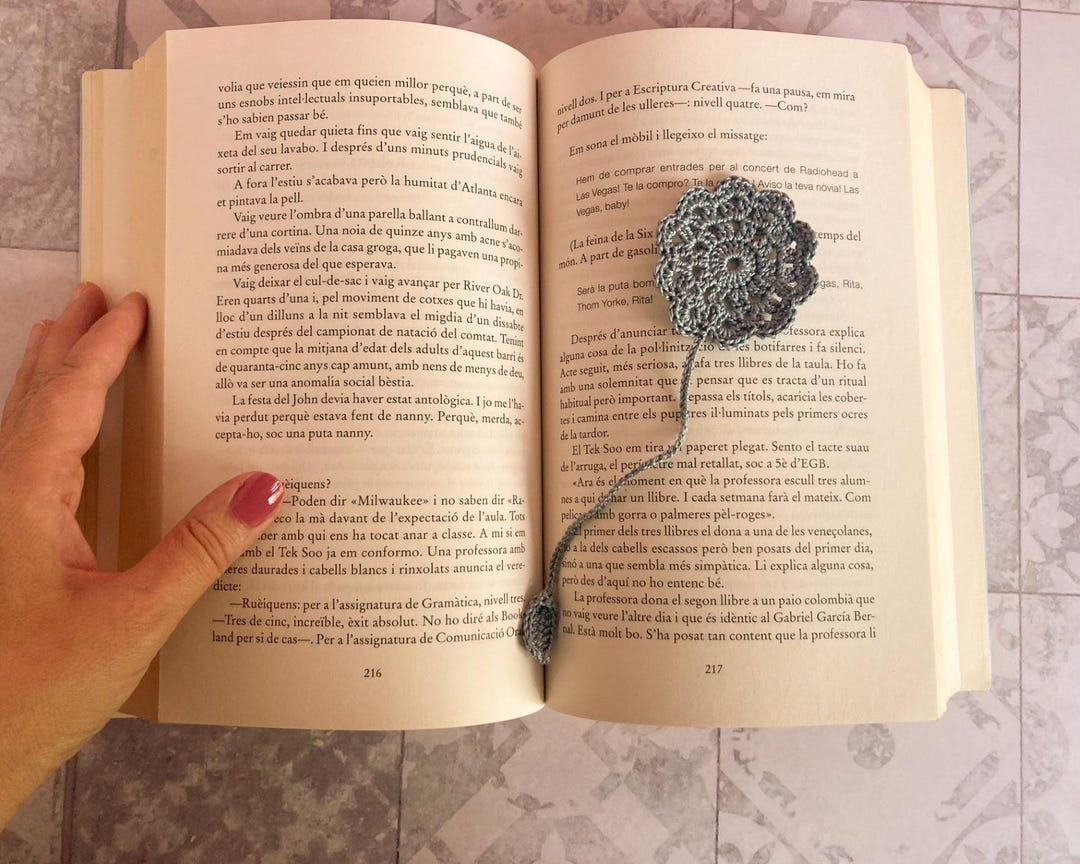 Gray Bookmark Crochet, Gift for Any Occasion, TA Gift, End of Year Gift ...