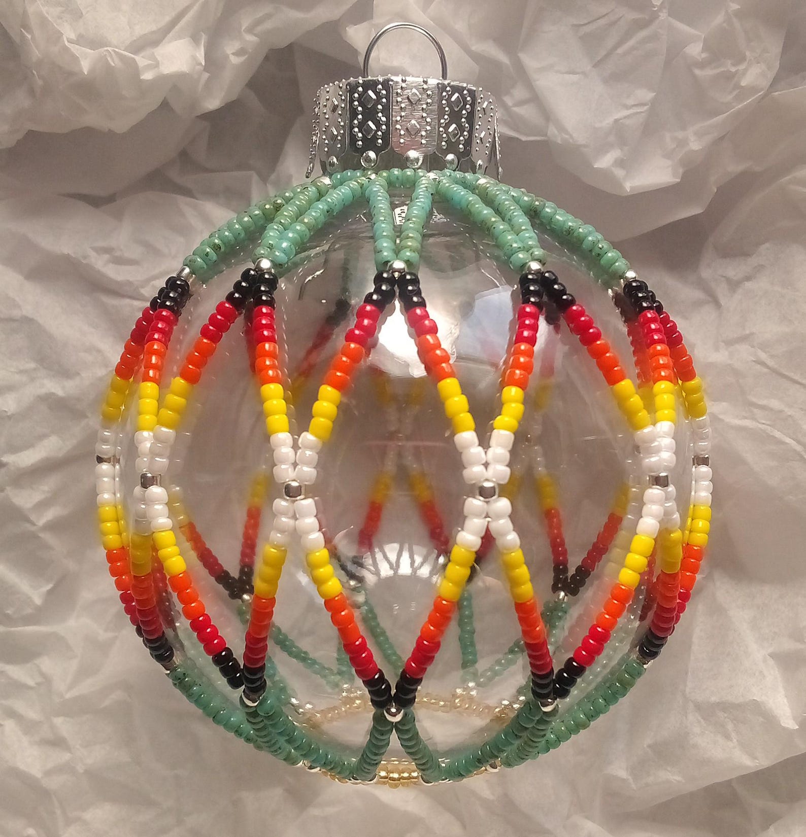 Christmas Beaded Ornaments Indigenous Navajo Native American Western ...