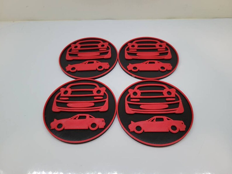 Set of 4 Mazda MX-5 Miata Drink Coasters With Holder / Cup Mat - Etsy