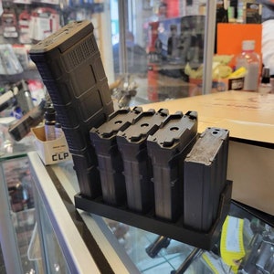 AR-15 Magazine Storage Rack Wall Bracket Stand Safe Mag Holder .223 / 5 ...