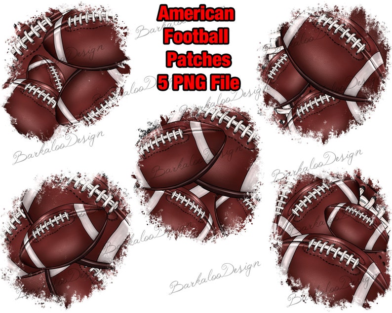 Football Patch PNG Bundle Sublimation Design Sports - Etsy