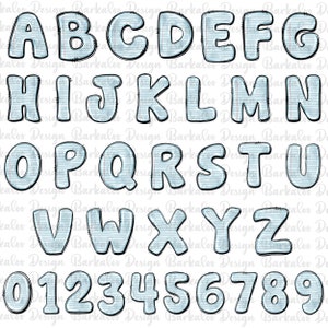 School Alphabet Png Files Bundle, School Doodle Letters Png, School ...