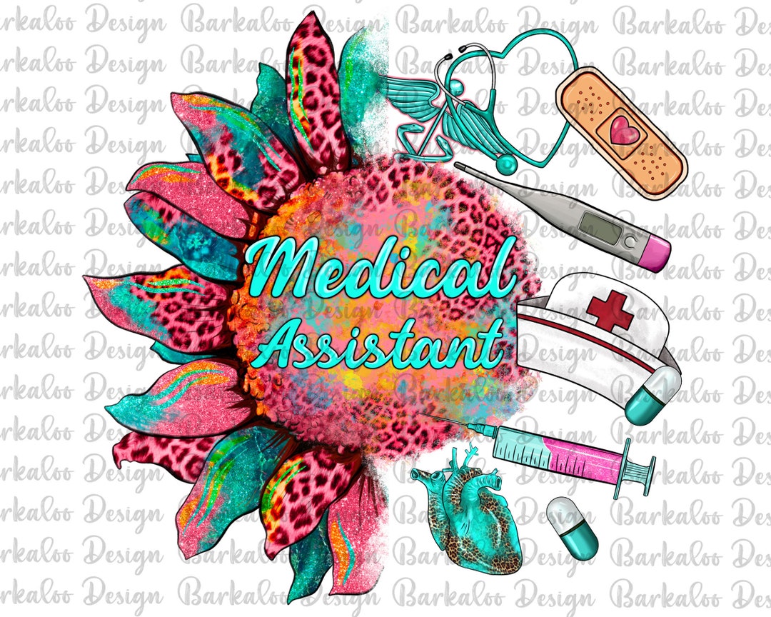 Western Sunflower Medical Assistant Png Sublimation Design, Leopard ...