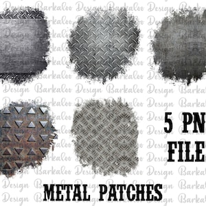Metal Patches Png Bundle Sublimation Design, Patches Bundle Png, Metal ...