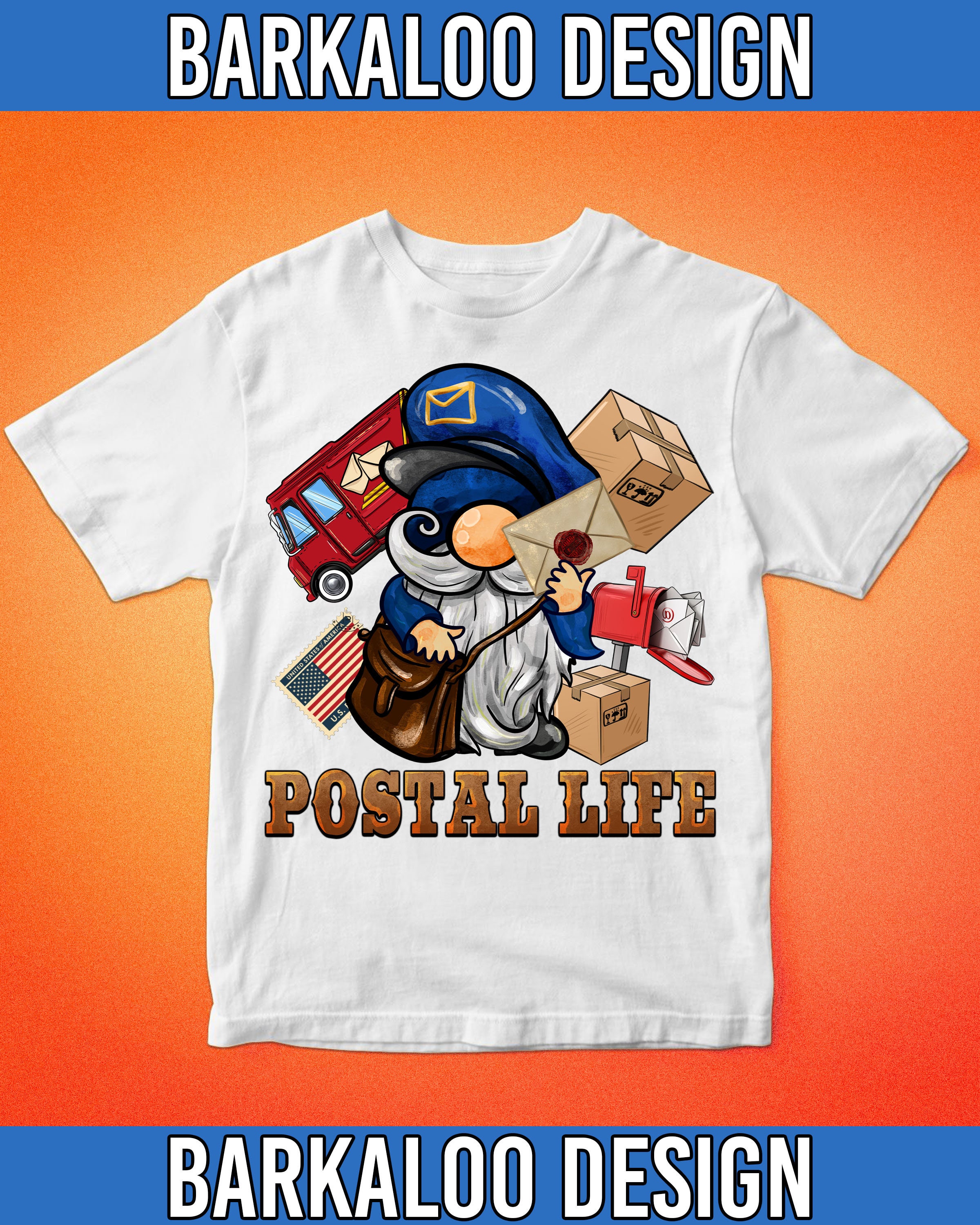 Postal Life Gnome Png Sublimation Design Hand Drawn Gnome - Etsy
