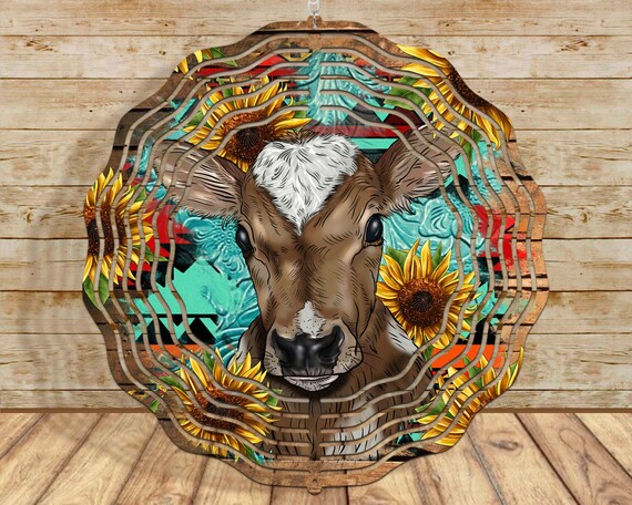 Western Brown Calf Wind Spinner Png Sublimation Design - Etsy