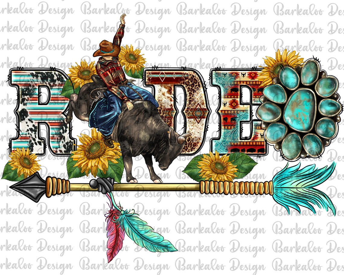 Western Rodeo Png Sublimation Design Rodeo Bullfighter Png - Etsy