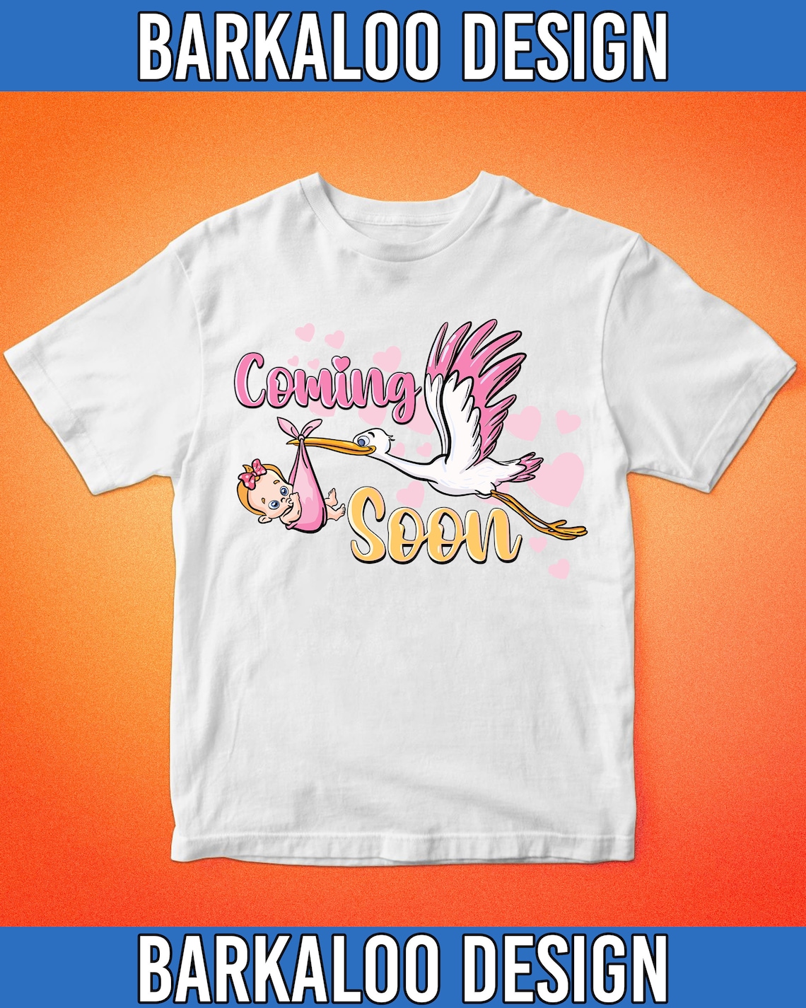 Coming Soon Stork With Baby Girl Png Sublimation Design Stork - Etsy