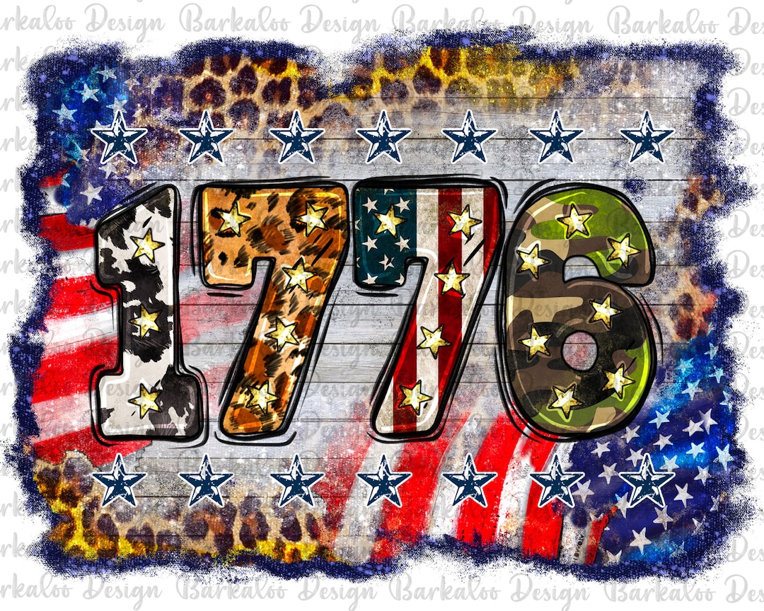 Western 1776 4th of July Background Png Sublimation Design, American ...