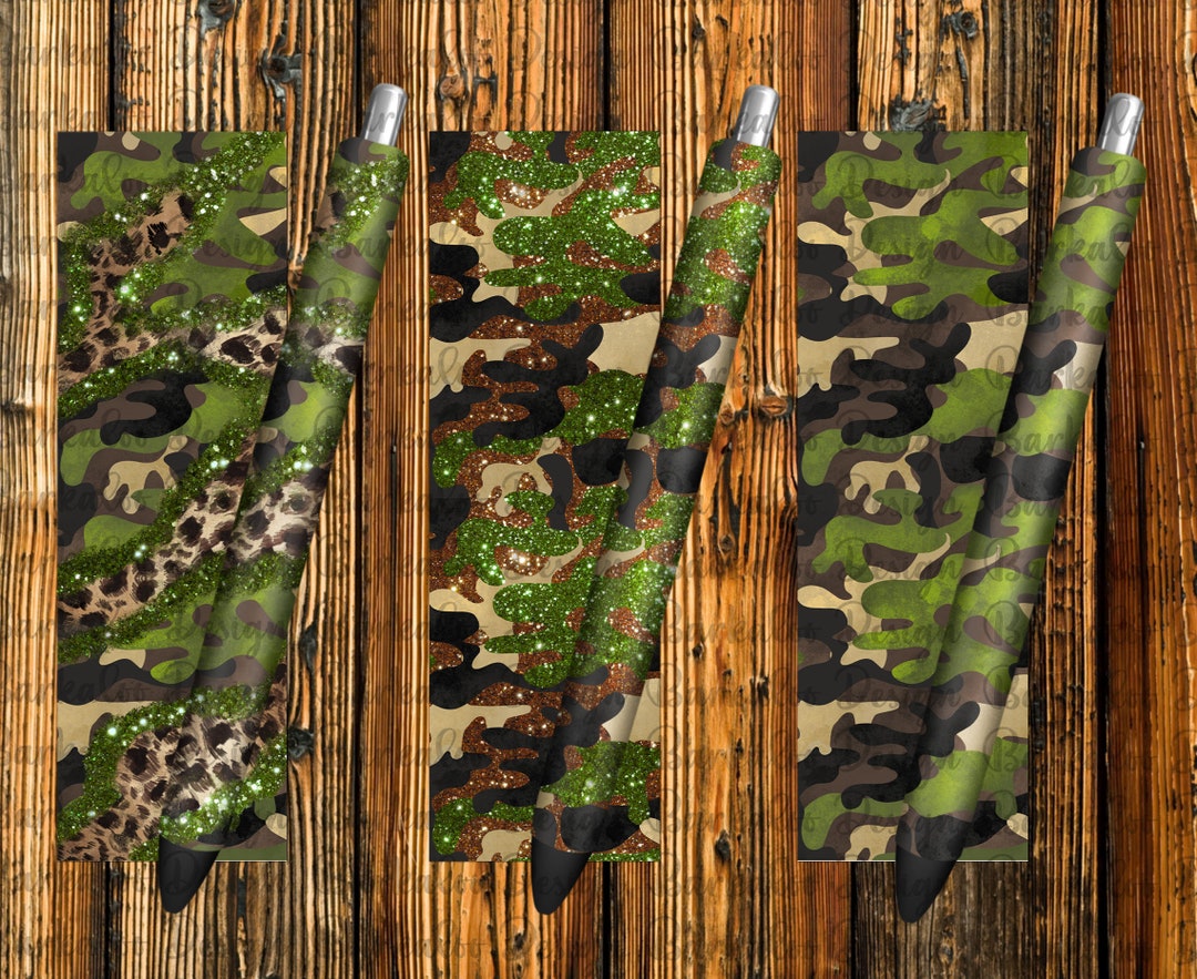 Western Camouflage Pen Wraps Png Sublimation Design, Glitter Camouflage ...