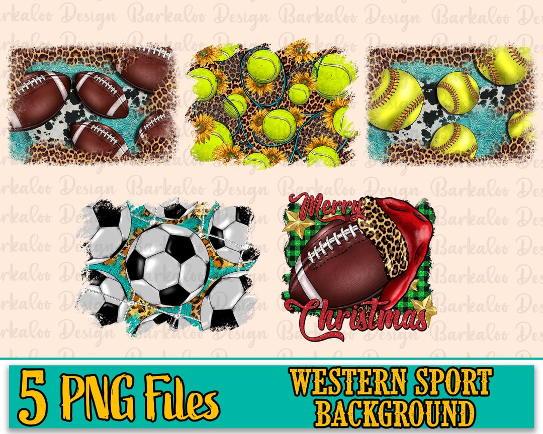 Western Sport Backgrounds PNG Sublimation Design Bundle, Football ...