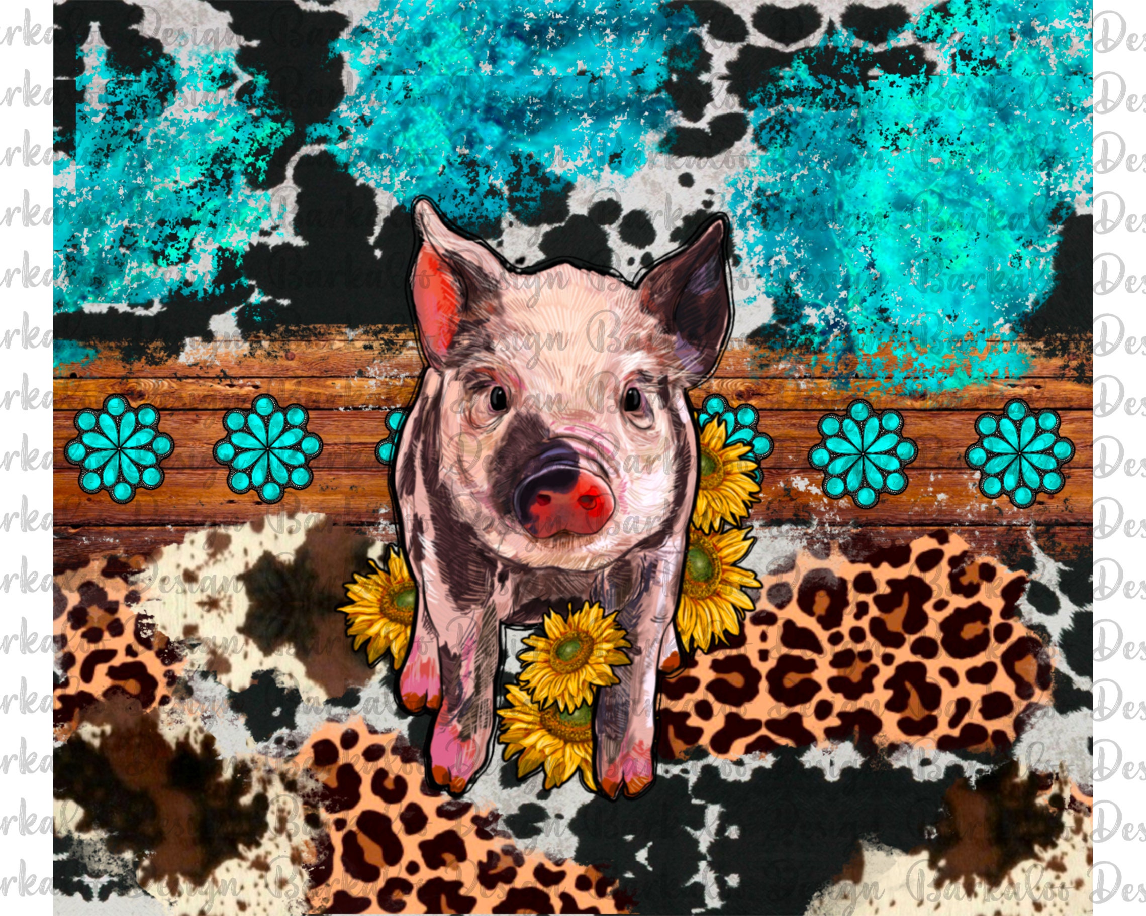 Western Pig Tumbler Png Sublimation Design, 20oz Skinny Tumbler PNG ...