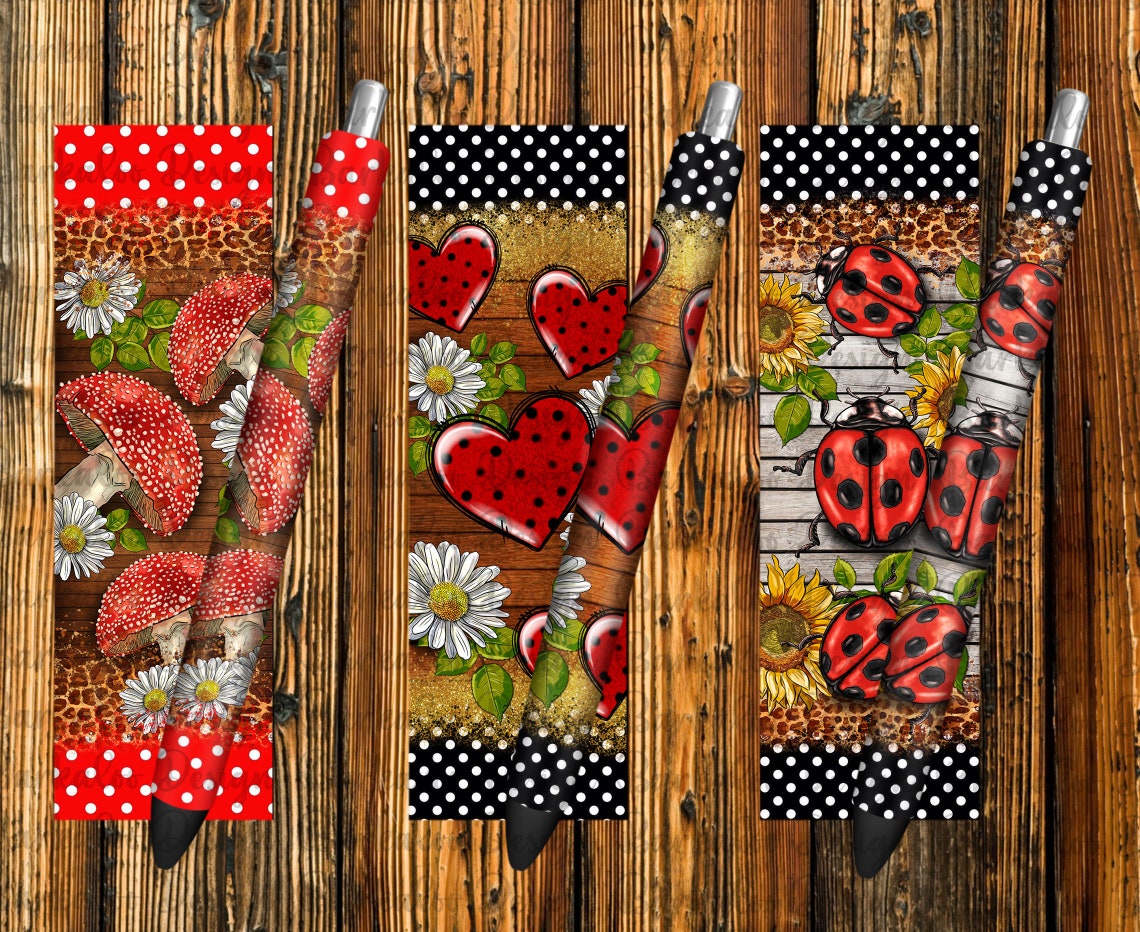 Western Ladybug Pen Wrap Png Sublimation Design Ladybug - Etsy