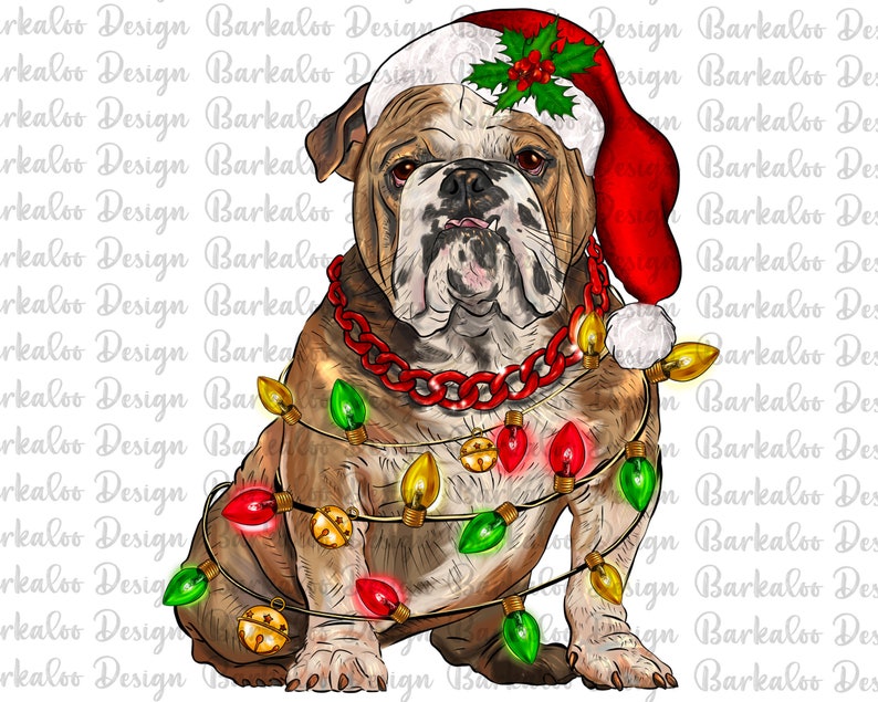 Christmas English Bulldog Png Sublimation Design Merry - Etsy
