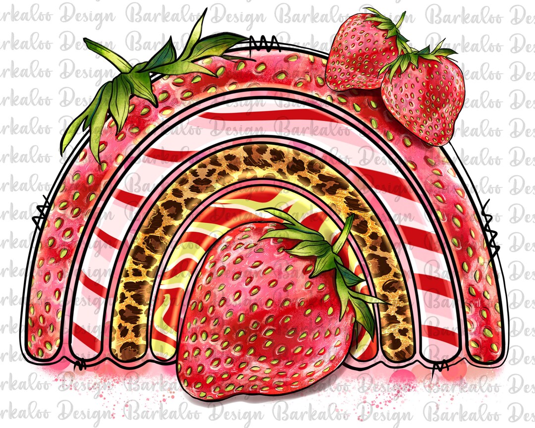 Western Strawberry Rainbow Png Sublimation Design, Strawberry Rainbow ...