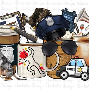 Police Coffee Cups Png Sublimation Design Download, Coffee Love Png ...