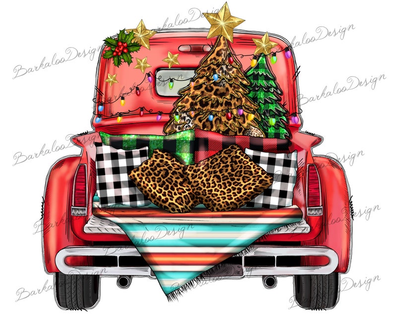 Merry Christmas Truck PNG Sublimation Design Merry Christmas - Etsy