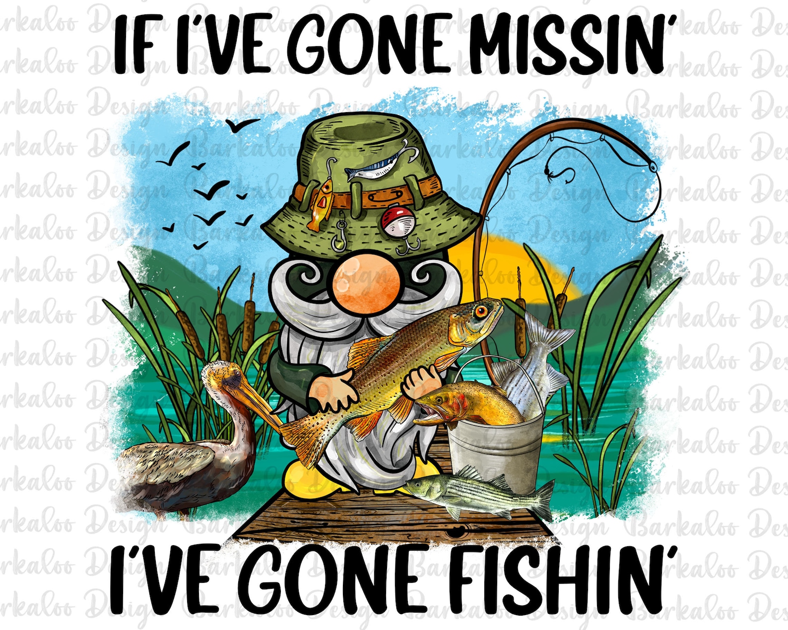 If I've Gone Missin' I've Gone Fishin' Png - Etsy