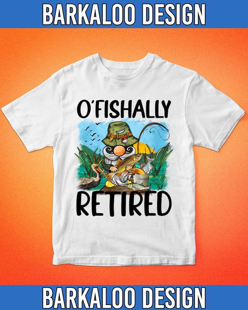 O' Fishally Retired Png Sublimation Design Hand Drawn - Etsy
