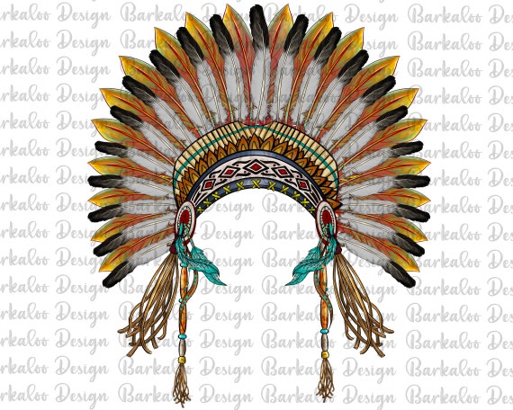Dibujo De Tocado Nativo Americano Tocado De Plumas De Un Nativo