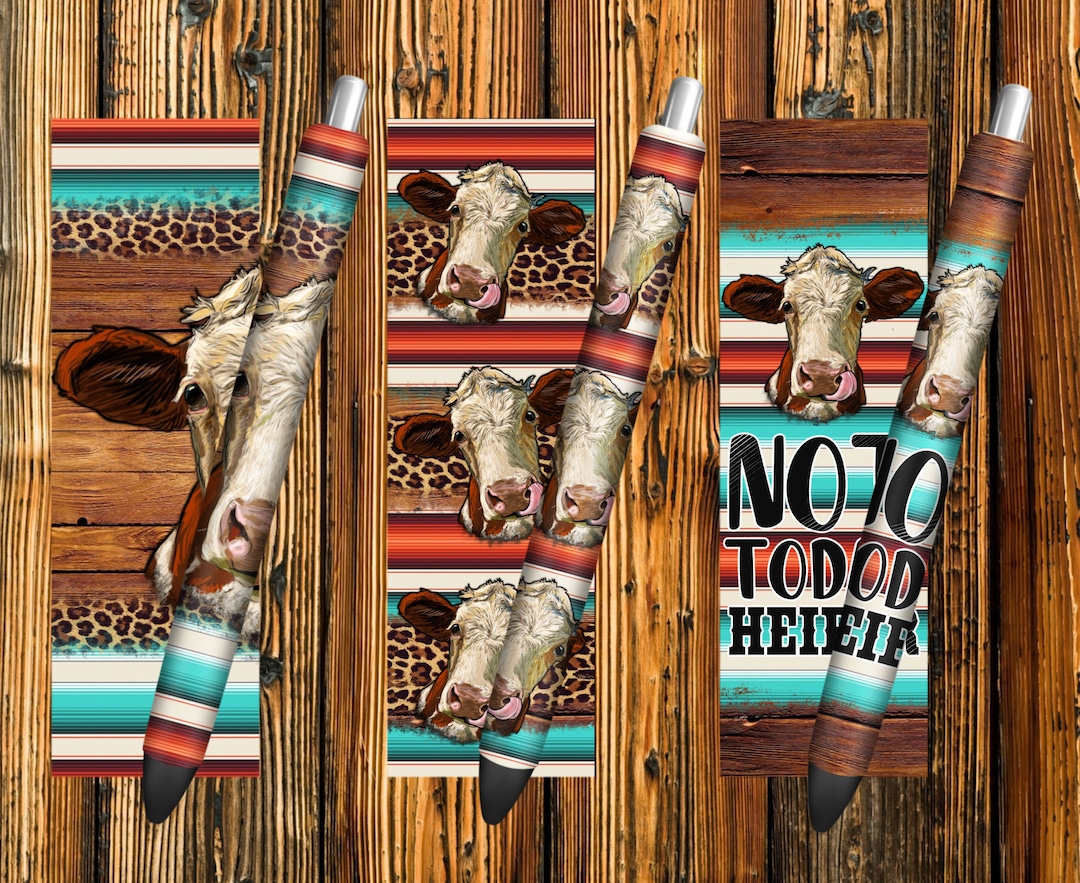 Serape Wood Leopard Heifer Pen Wrap Sublimation Design, Western Heifer ...