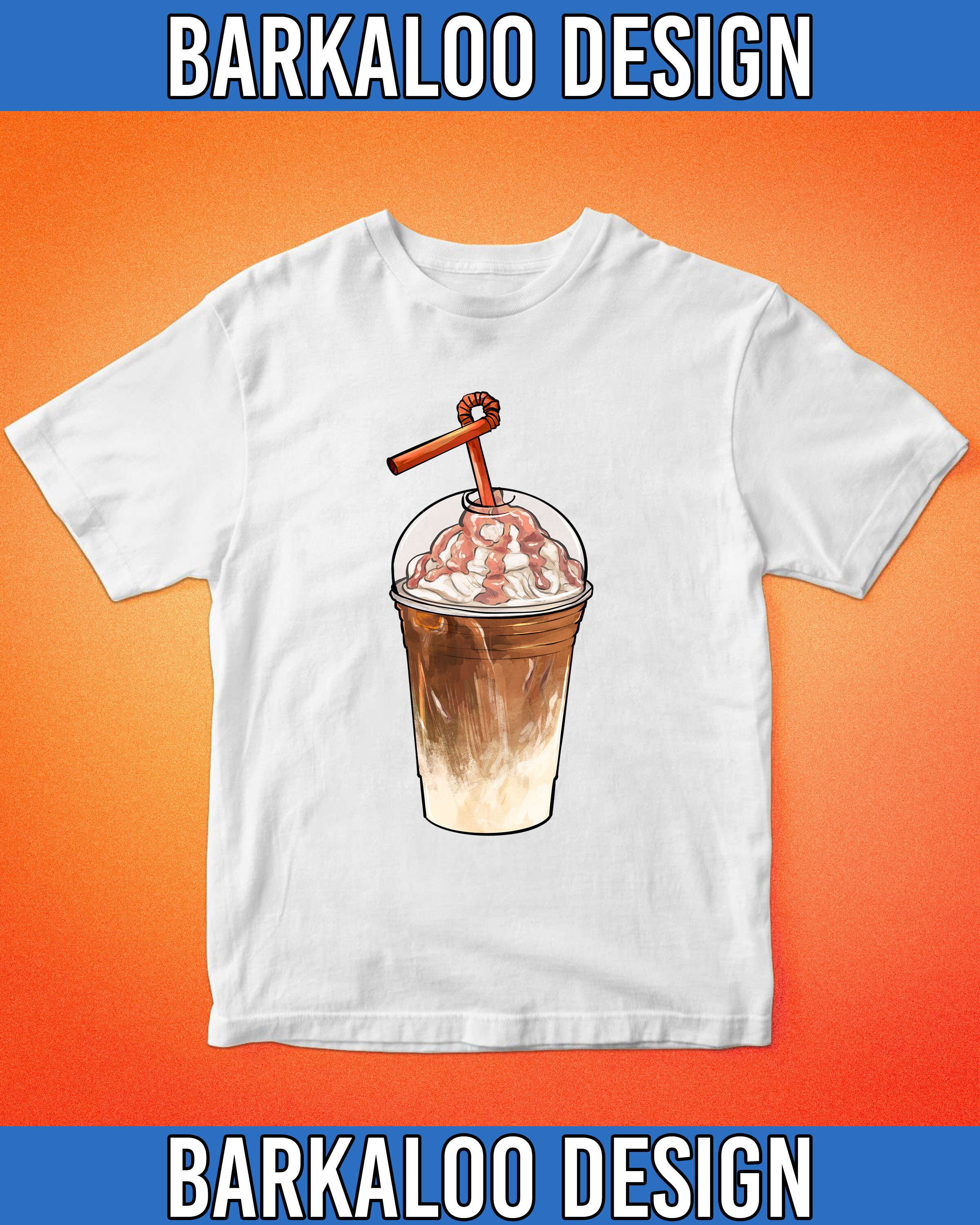 Iced Latte With Cream Png Sublimation Design Hand Drawn Iced - Etsy