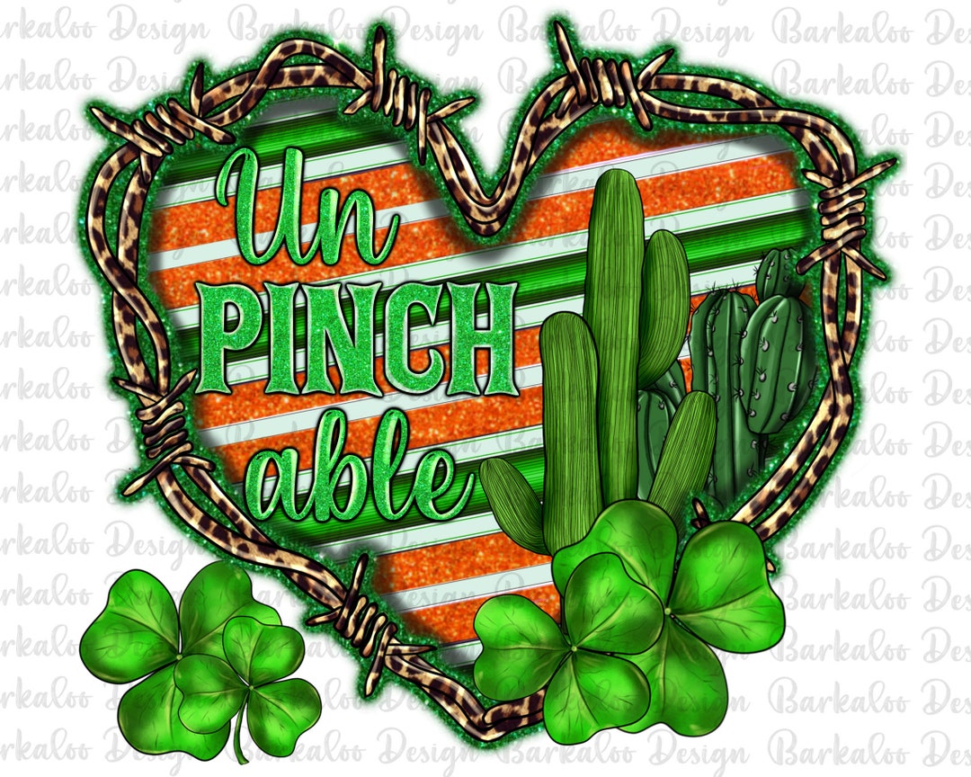 St. Patricks Day Cactus Shamrock Unpinchable Heart Png Sublimation ...